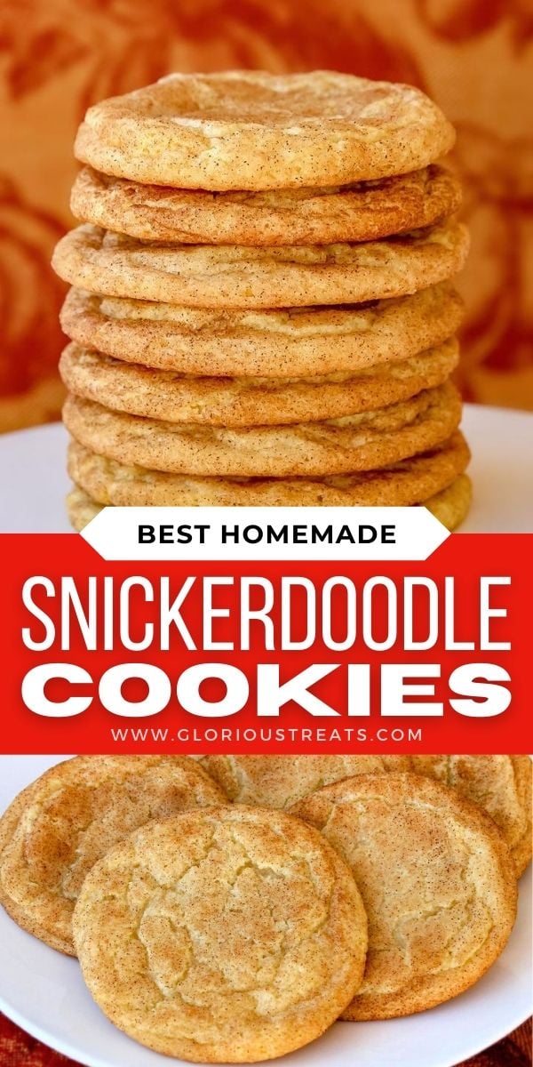 Soft and Chewy Snickerdoodle Cookie Recipe - Glorious Treats