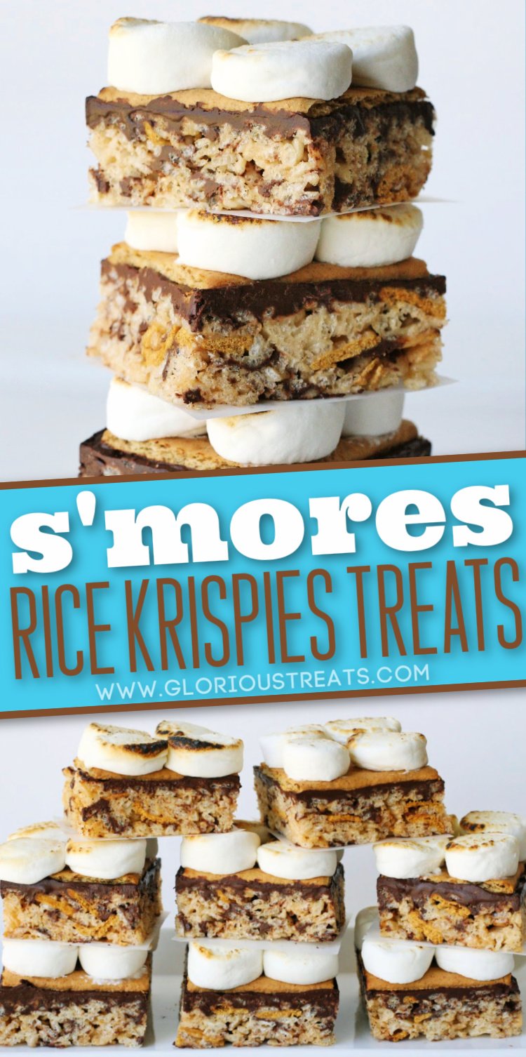 S'mores Rice Krispies Treats - Glorious Treats