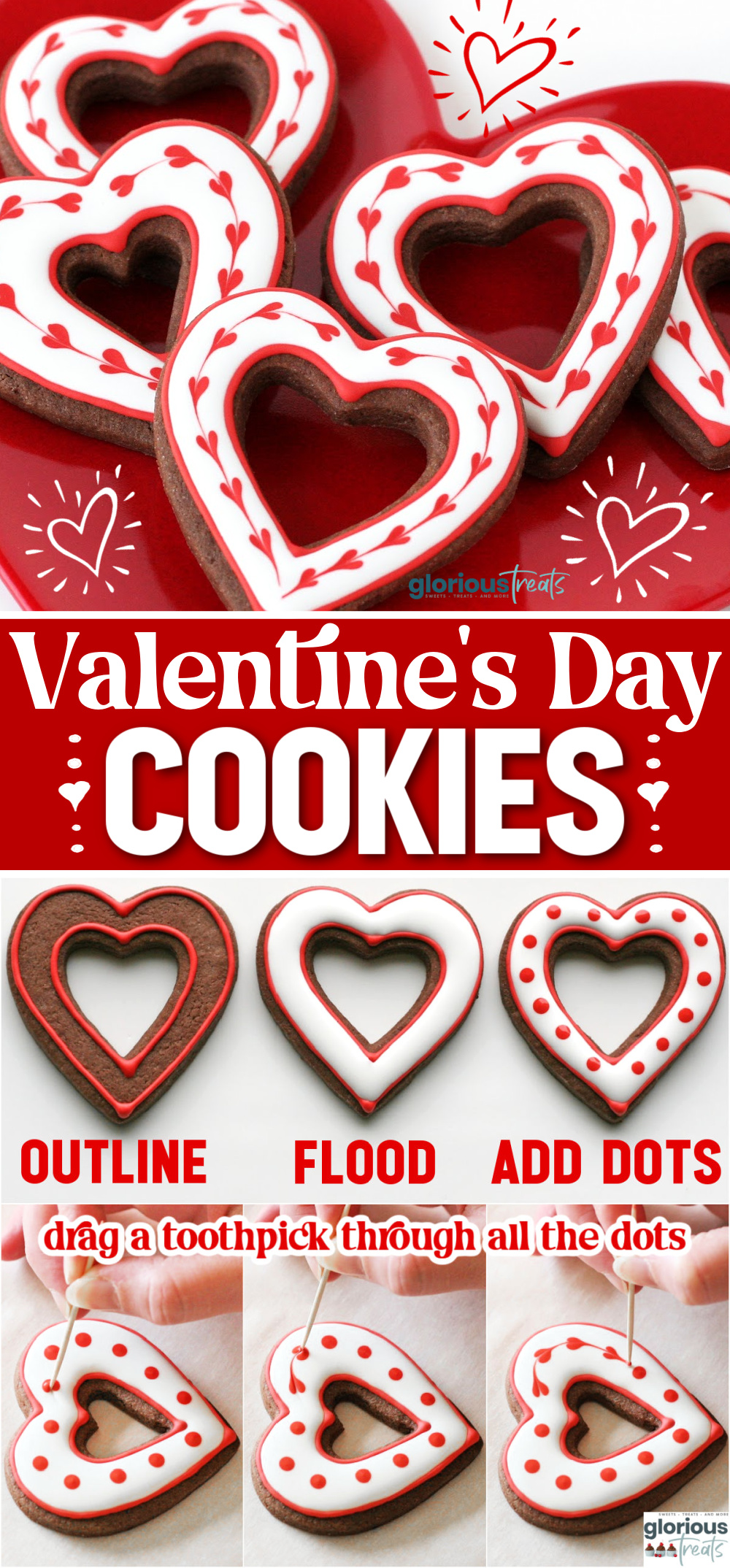 Heart Shaped Valentine's Day Cookies - Glorious Treats