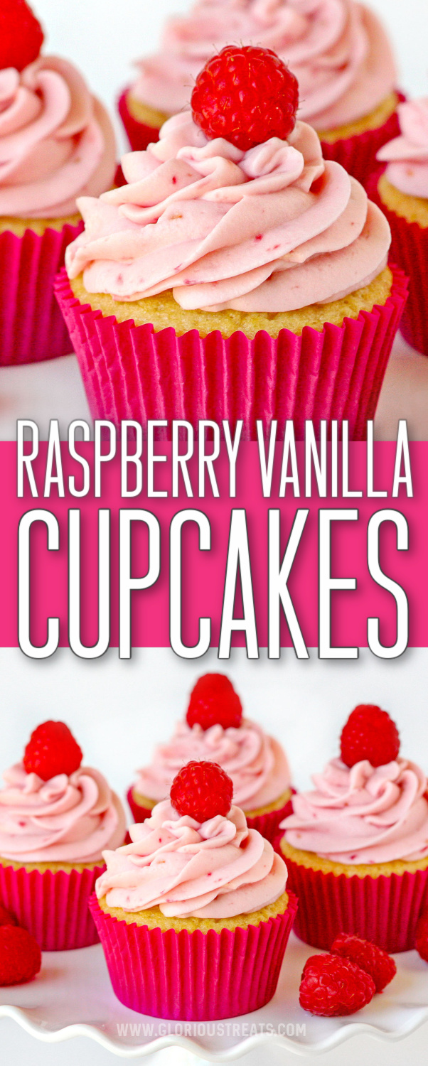 Raspberry Vanilla Cupcakes - Glorious Treats