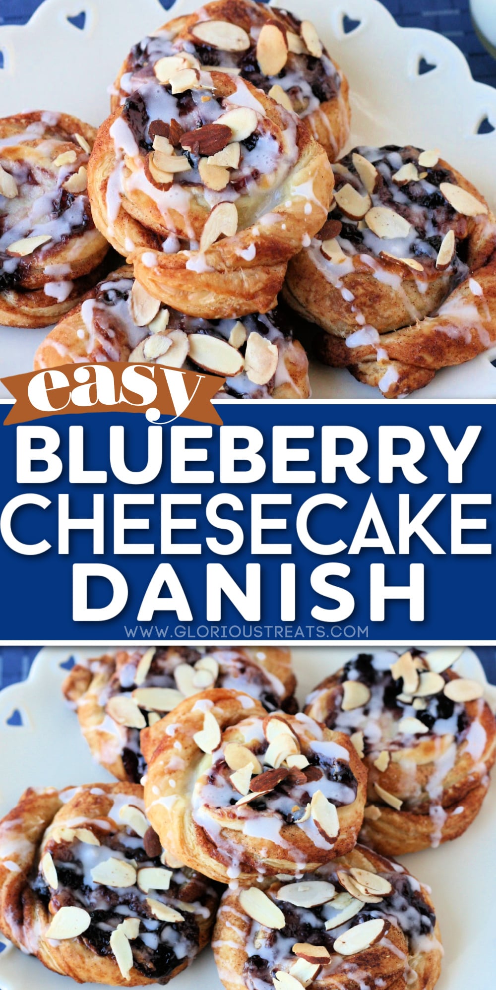 Blueberry Cheesecake Danish - Glorious Treats