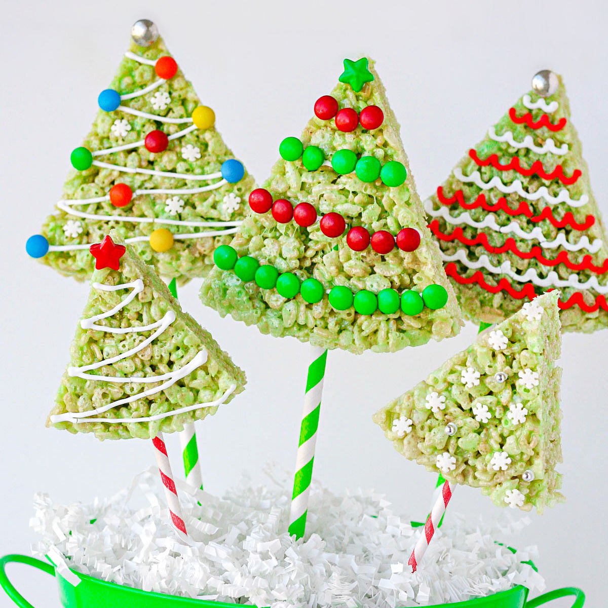 Christmas Tree Rice Krispie Treats | Glorious Treats